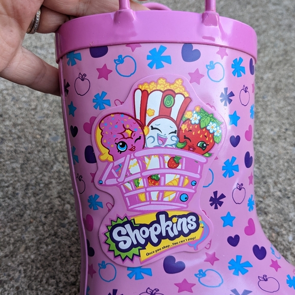 Shopkins | Shoes | Shopkins Pink Tall Pull On Rain Boots Size | Poshmark